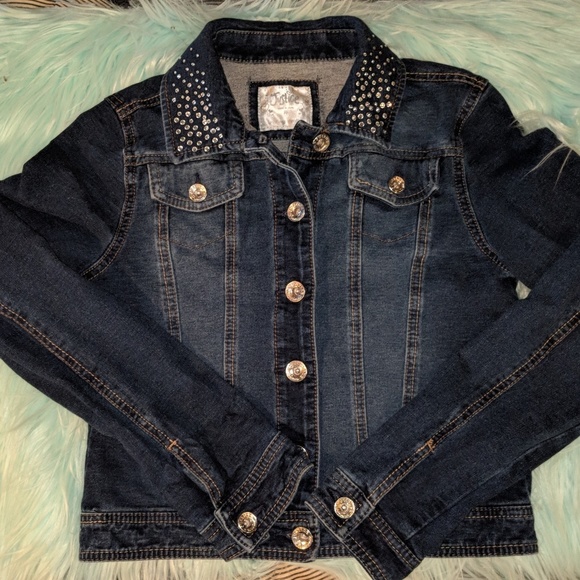 Justice | Jackets & Coats | Justice Denim Jacket W Jewel Encrusted ...